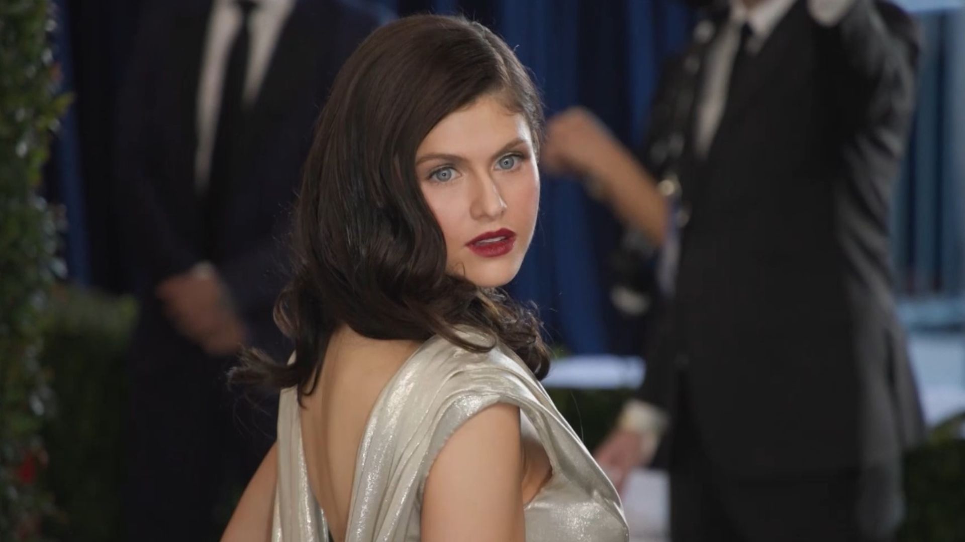 Alexandra Daddario shines with timeless glamour