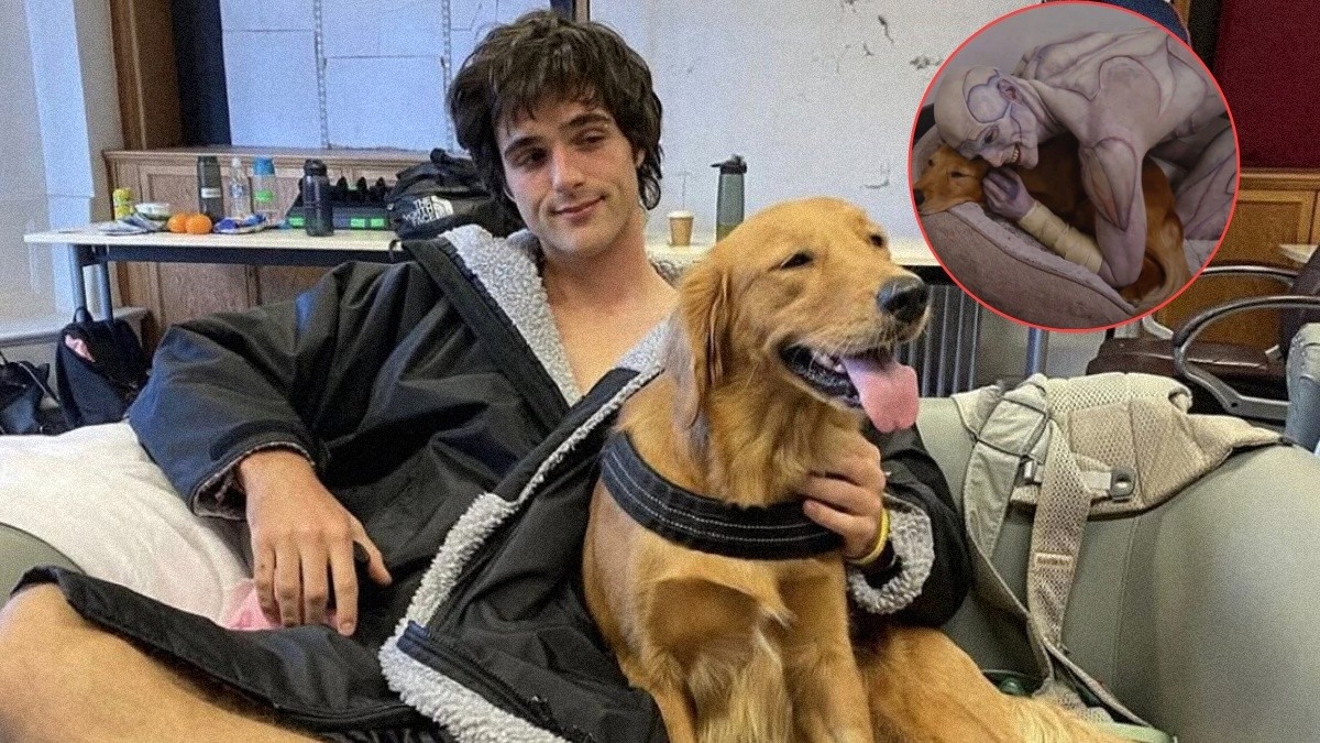Jacob Elordi says his female dog helped him shape his version of Frankenstein in Guillermo del ...