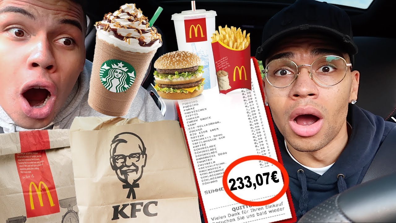 Wir essen nur, was die Person vor uns bestellt - Challenge!