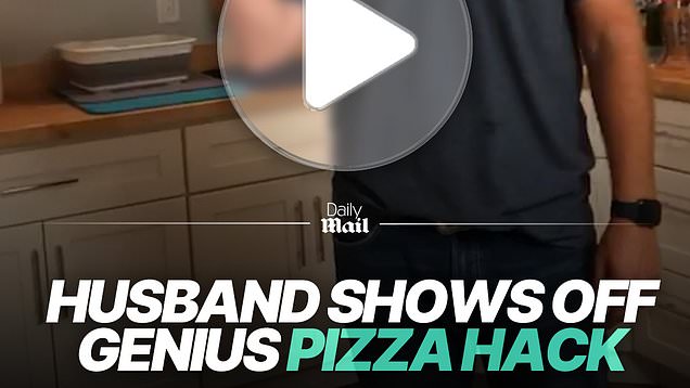 Husband shows off genius pizza hack