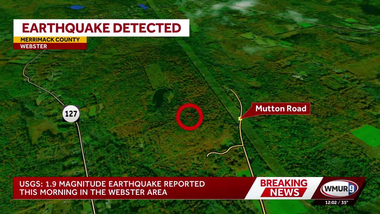 Earthquake detected in central New Hampshire