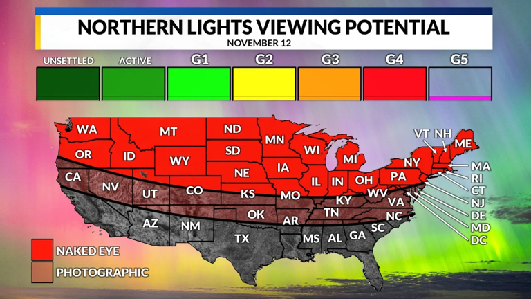 Northern lights possible in much of US, including Chicagoland, amid ...