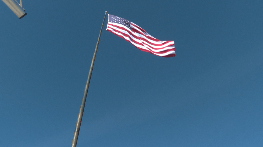 American Legion Post 43 raises new flag at Frontenac Car Wash