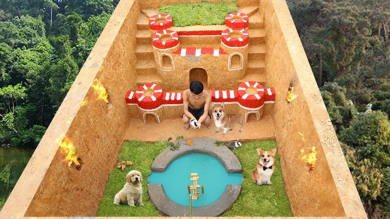 Build Swimming Pool Around House Rabbit With Ancient Skills