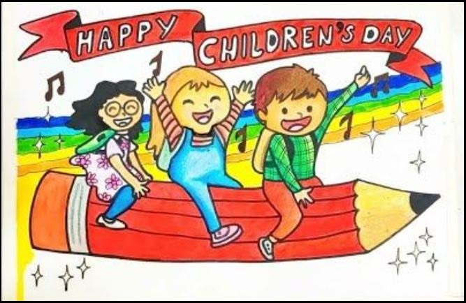 20+ Best Children’s Day Poster Drawing Images Ideas for School Competition