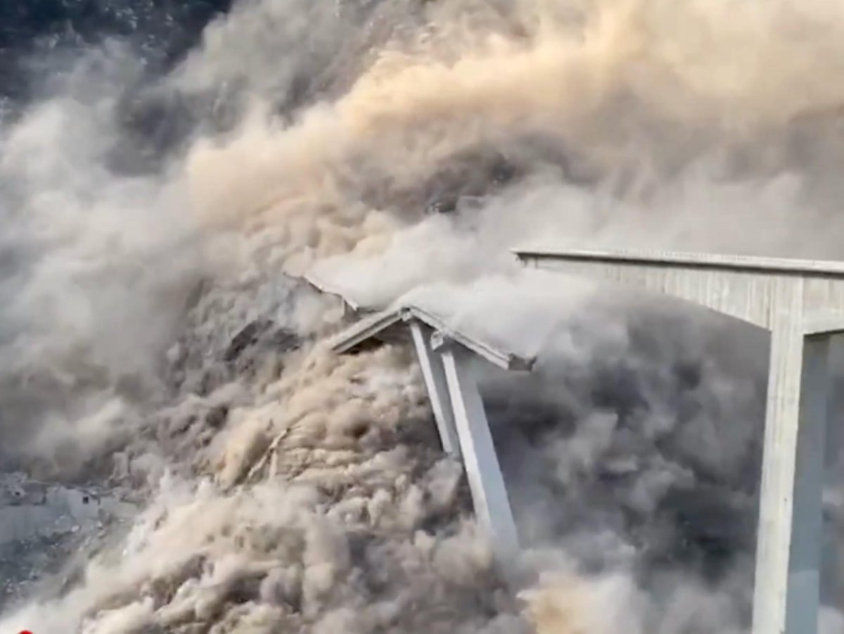 Look: Chinese bridge collapses in landslide months after opening