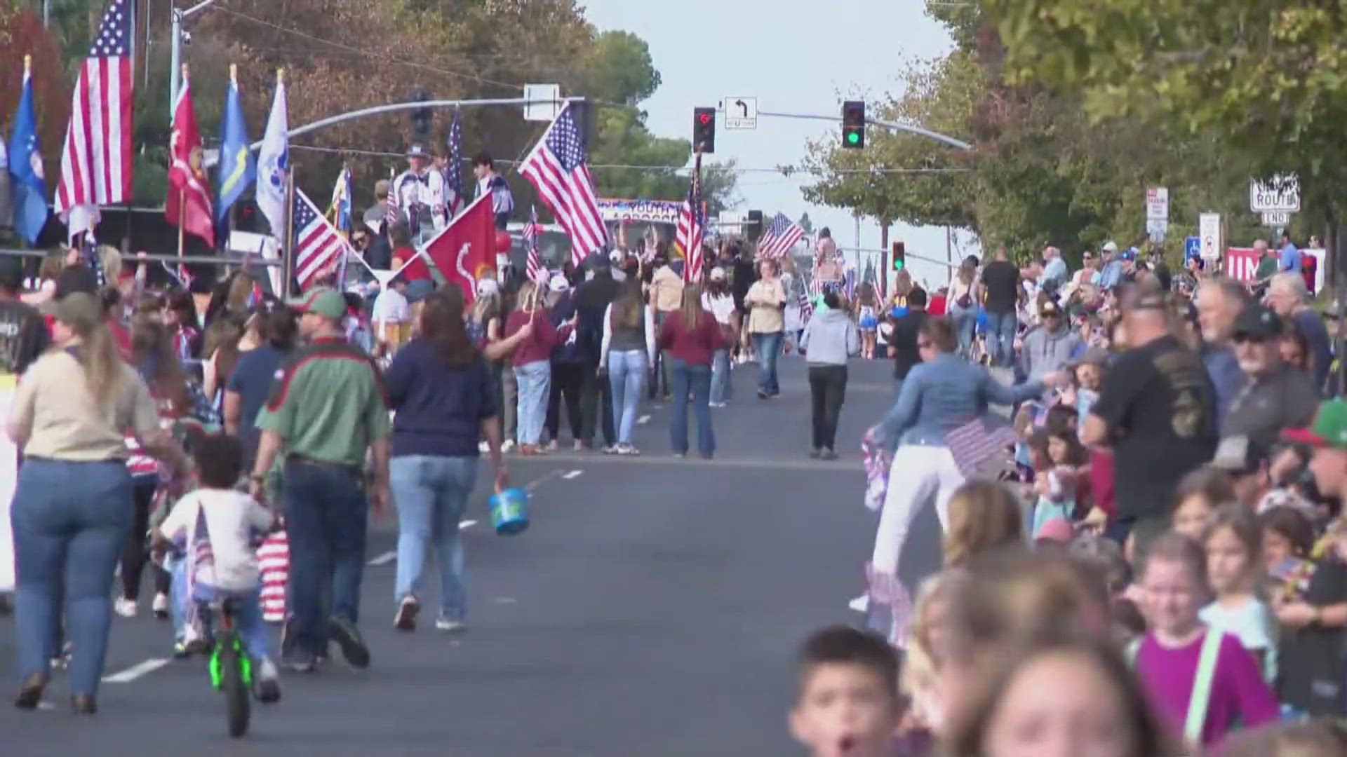 Veterans Day parade in Folsom