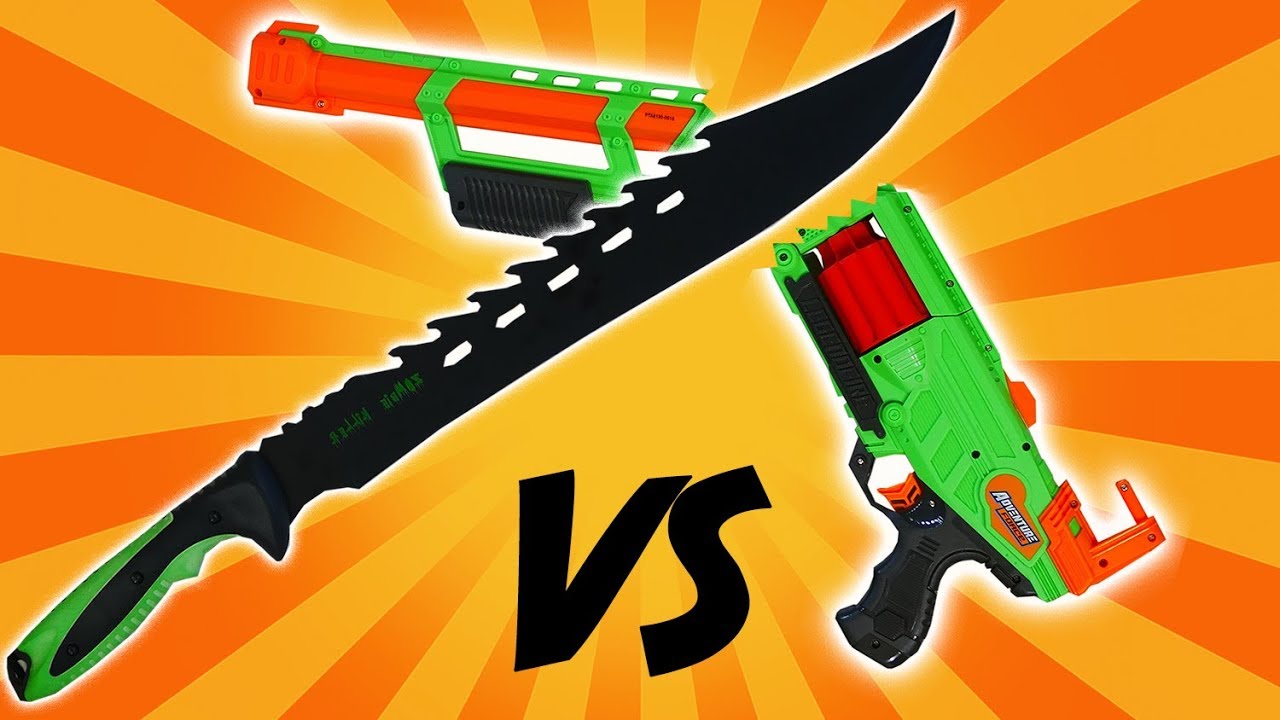 Zombie sword vs toy blaster | Experiment