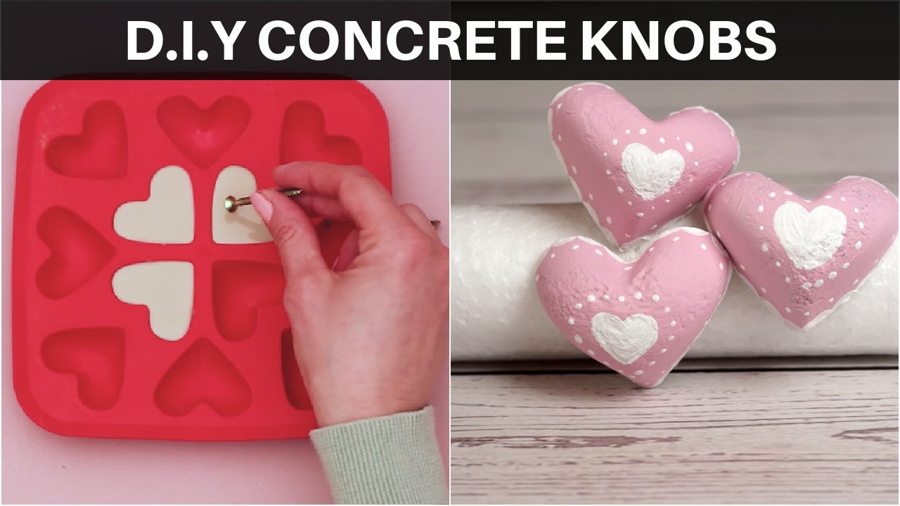 Easy DIY concrete knobs