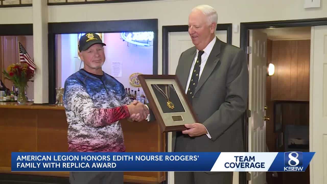 Family reunited with Edith Nourse Rodgers’ lost American Legion medal