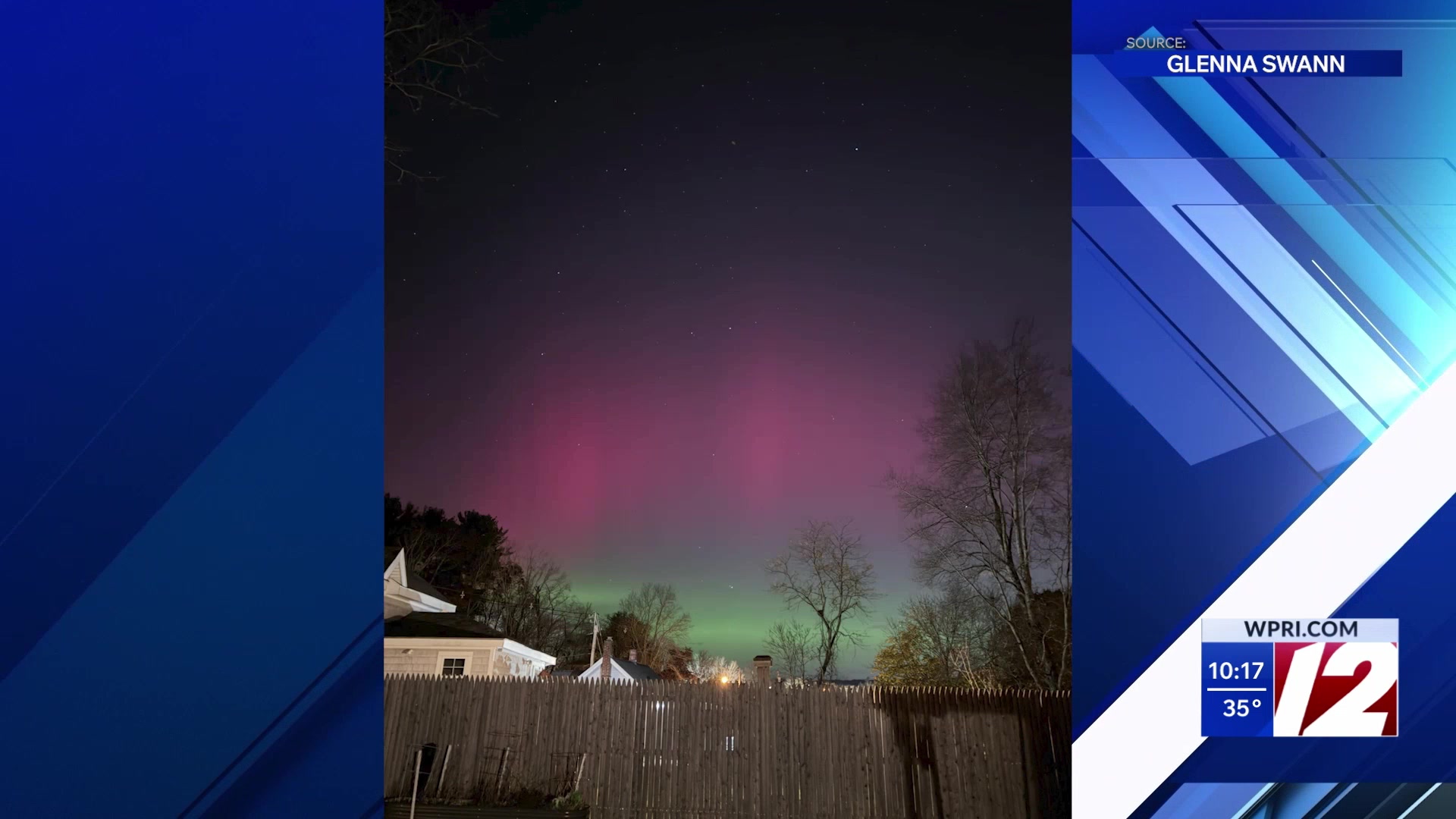 Northern lights illuminate skies in RI, Mass.