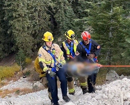 VIDEO: Woman rescued after car plummets more than 200 feet off Highway ...