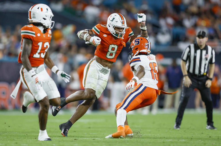 As he helps Hurricanes in the present, Jakobe Thomas honors UM great of ...