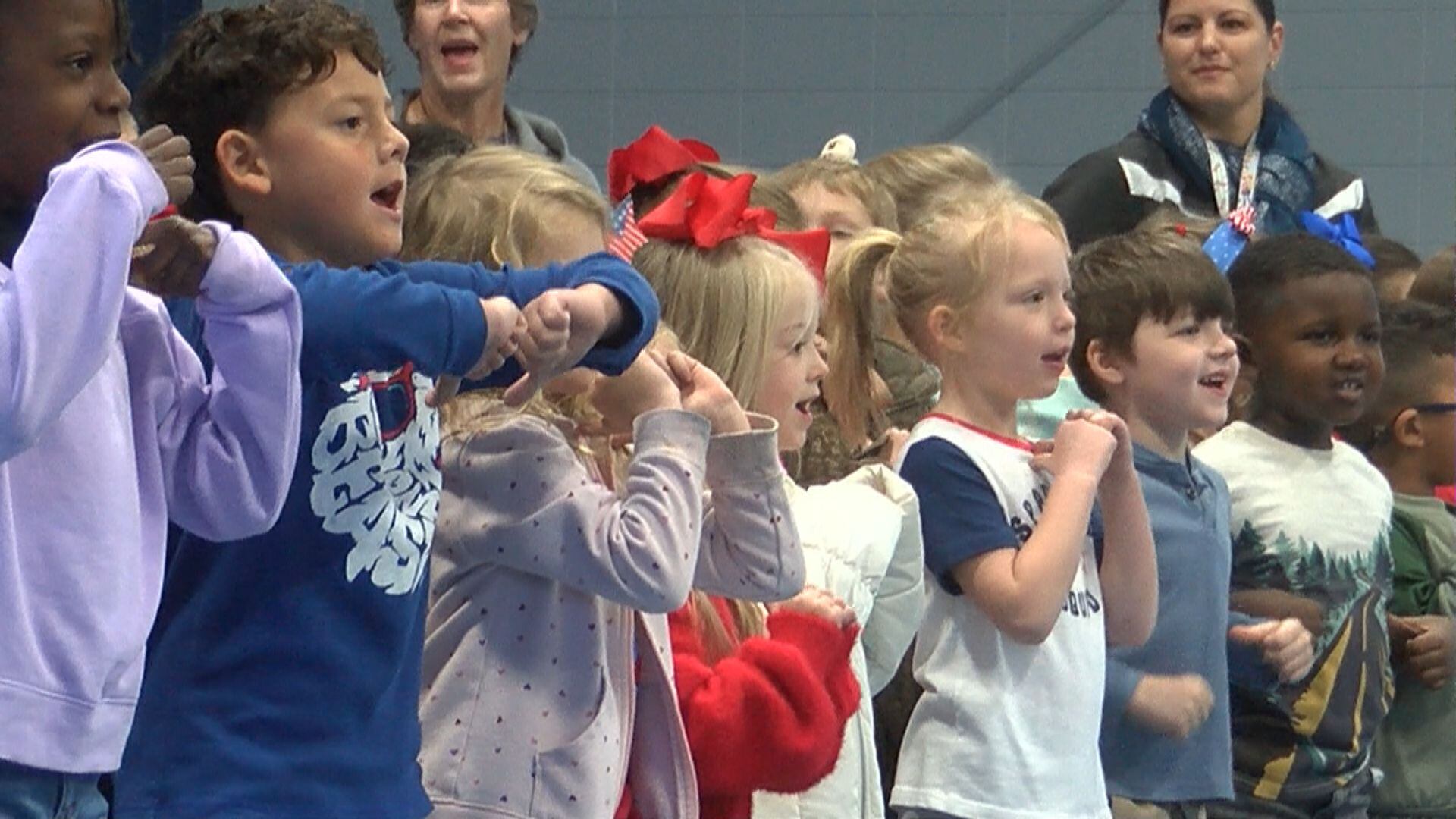 Lyman Elementary students honor veterans with patriotic ceremony