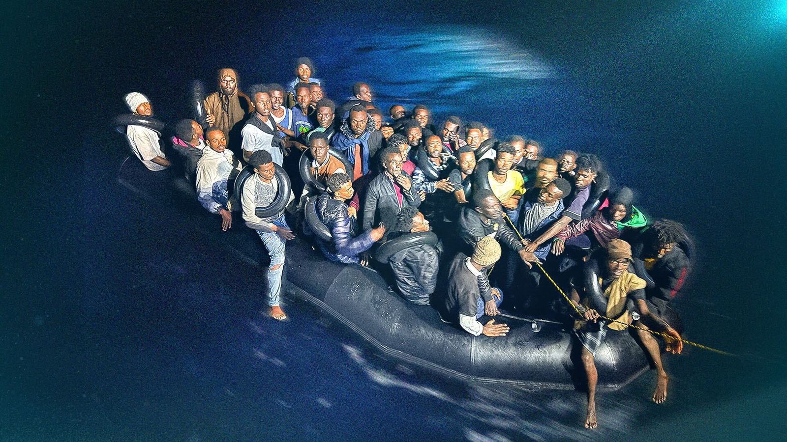 Migrants rescued from dinghy - but a cruel twist awaits