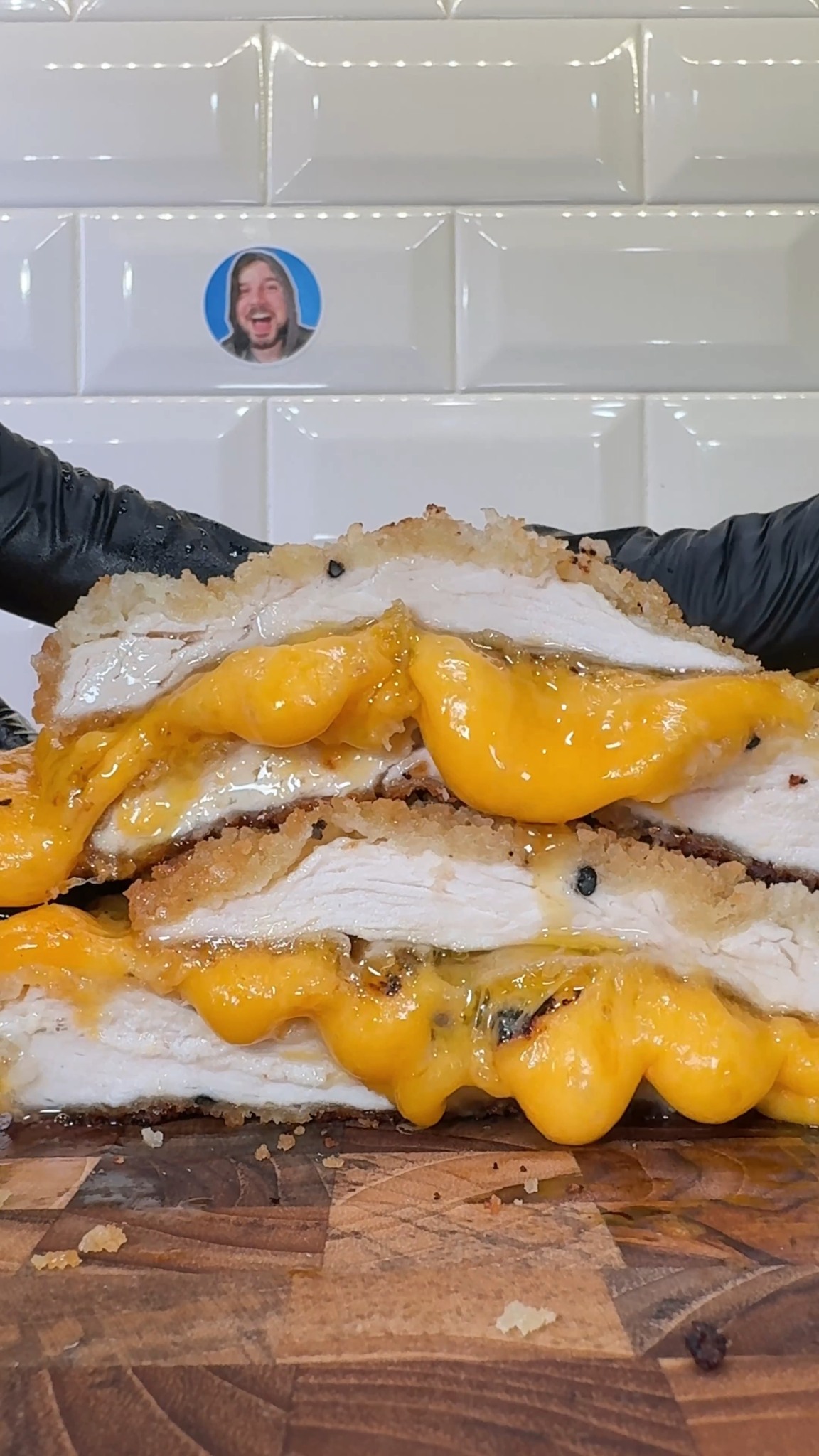 Fried chicken grilled cheese