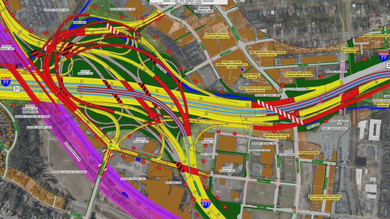 Residents push back on I-77 toll lane plans from Uptown to South Carolina