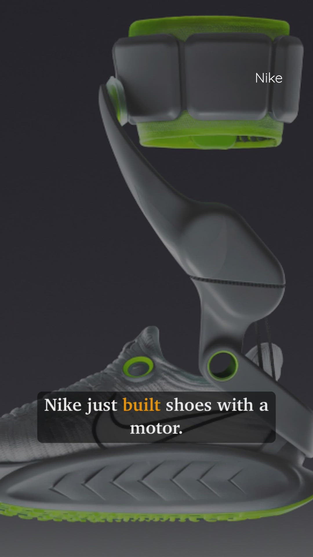 Nike teases shoes with a motor