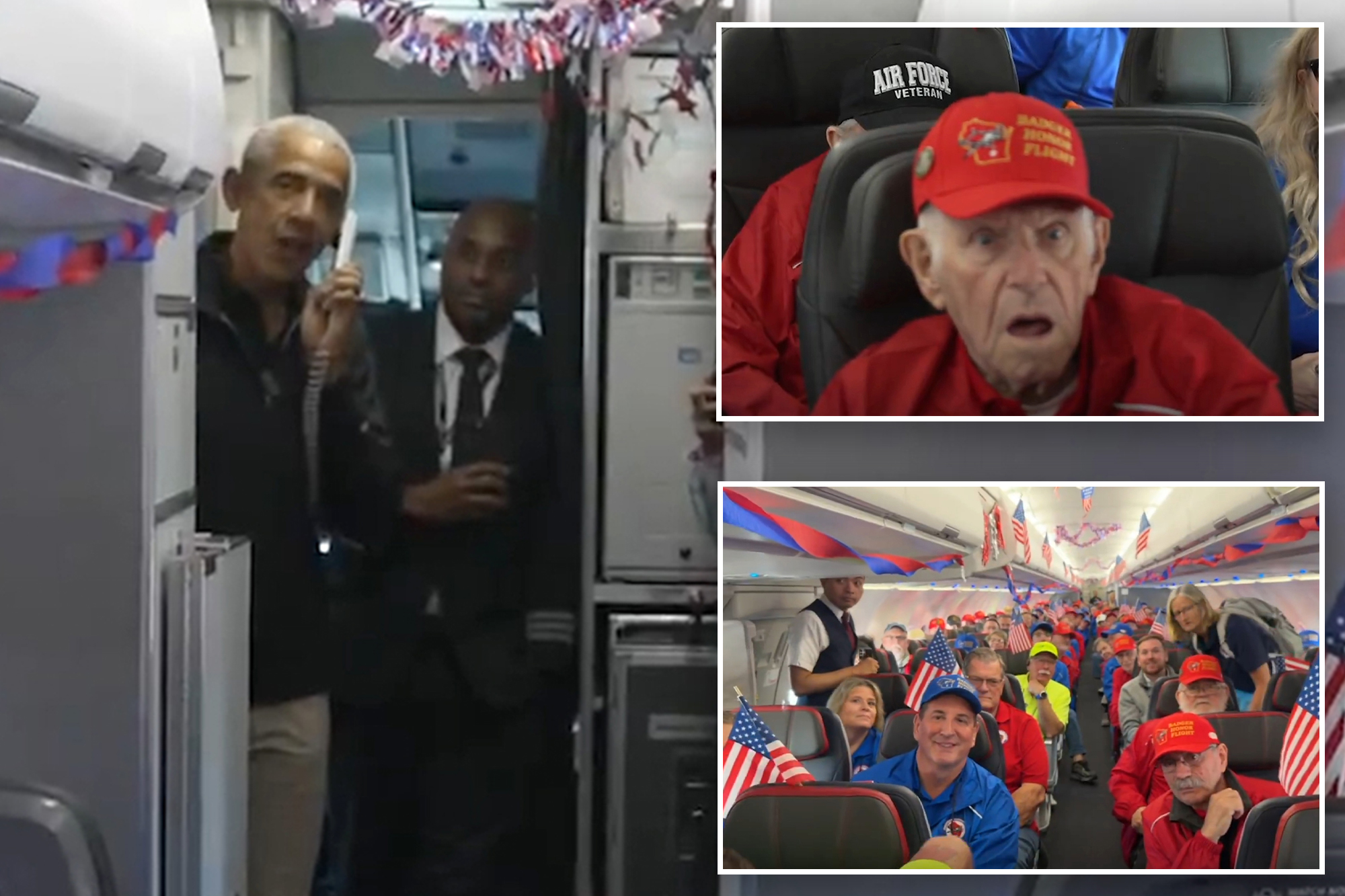 Barack Obama greets Honor Flight veterans in surprise visit during ...