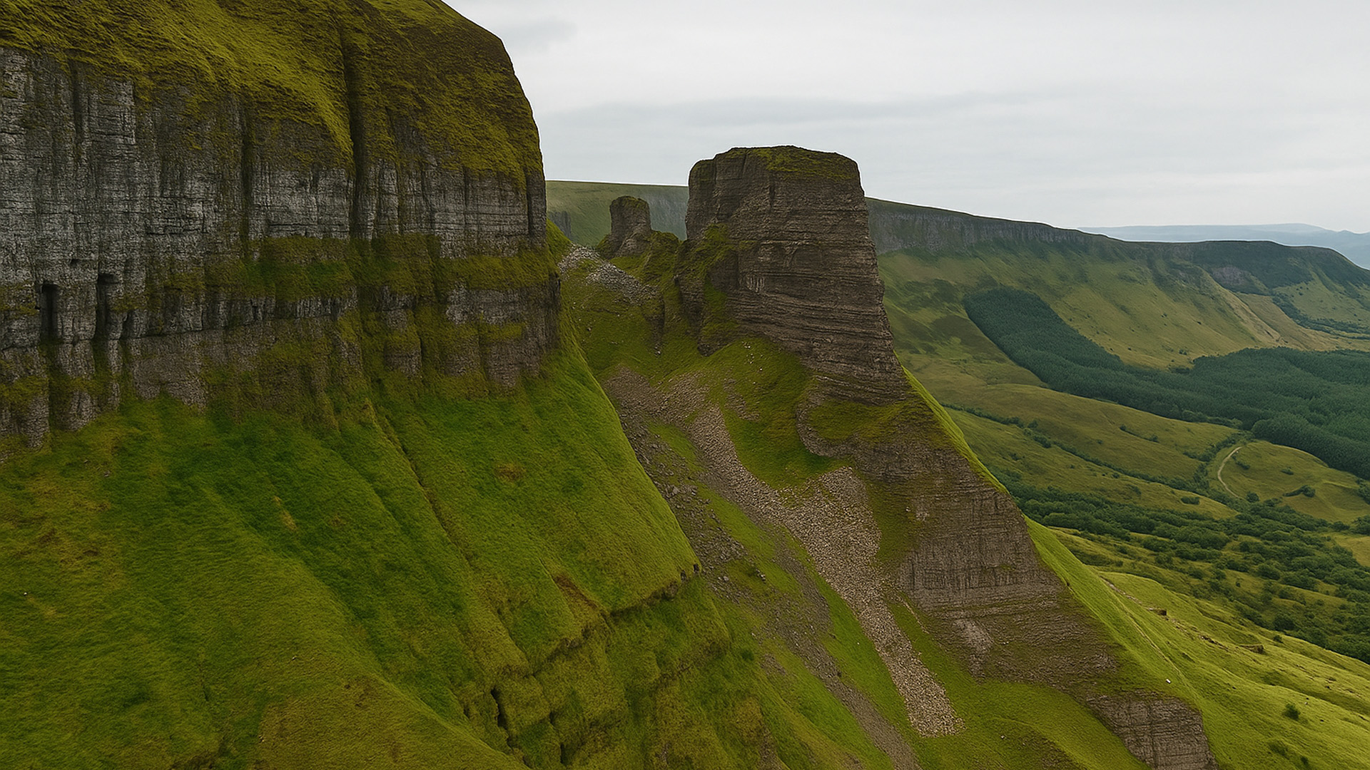A Highland Ridge Carved by Nature