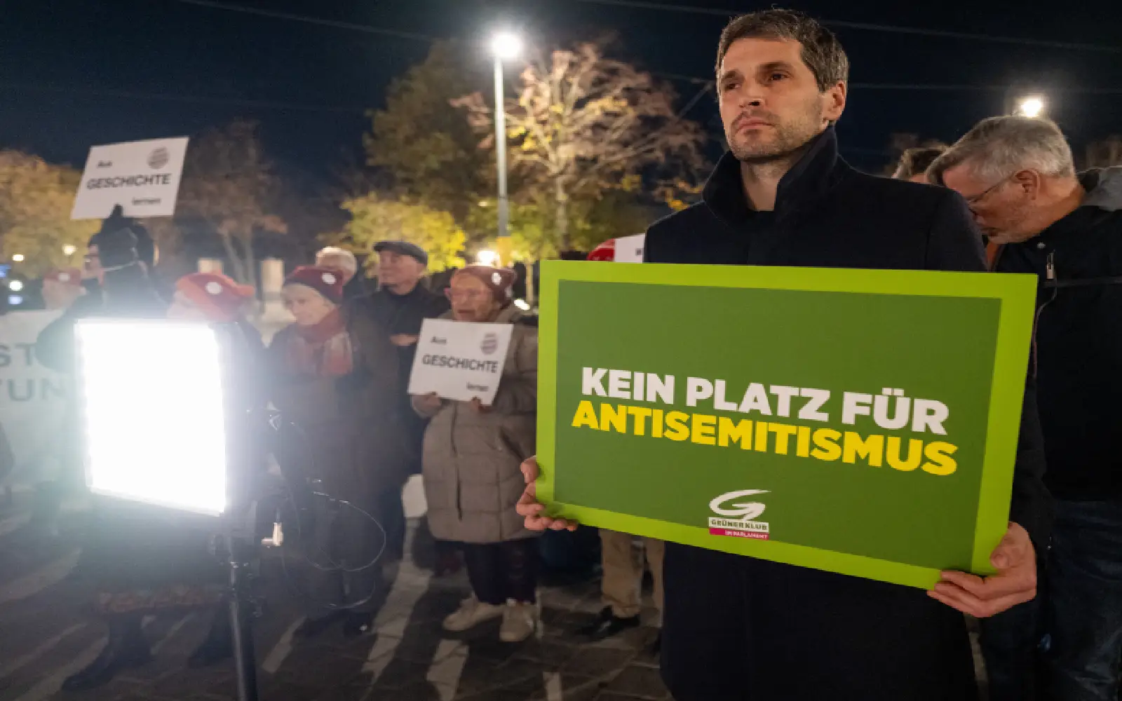 Dozens protest at ‘antisemitic’ event in Austria’s parliament