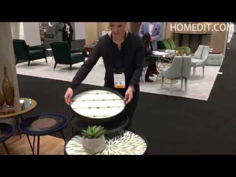 Occasional table with removable tray