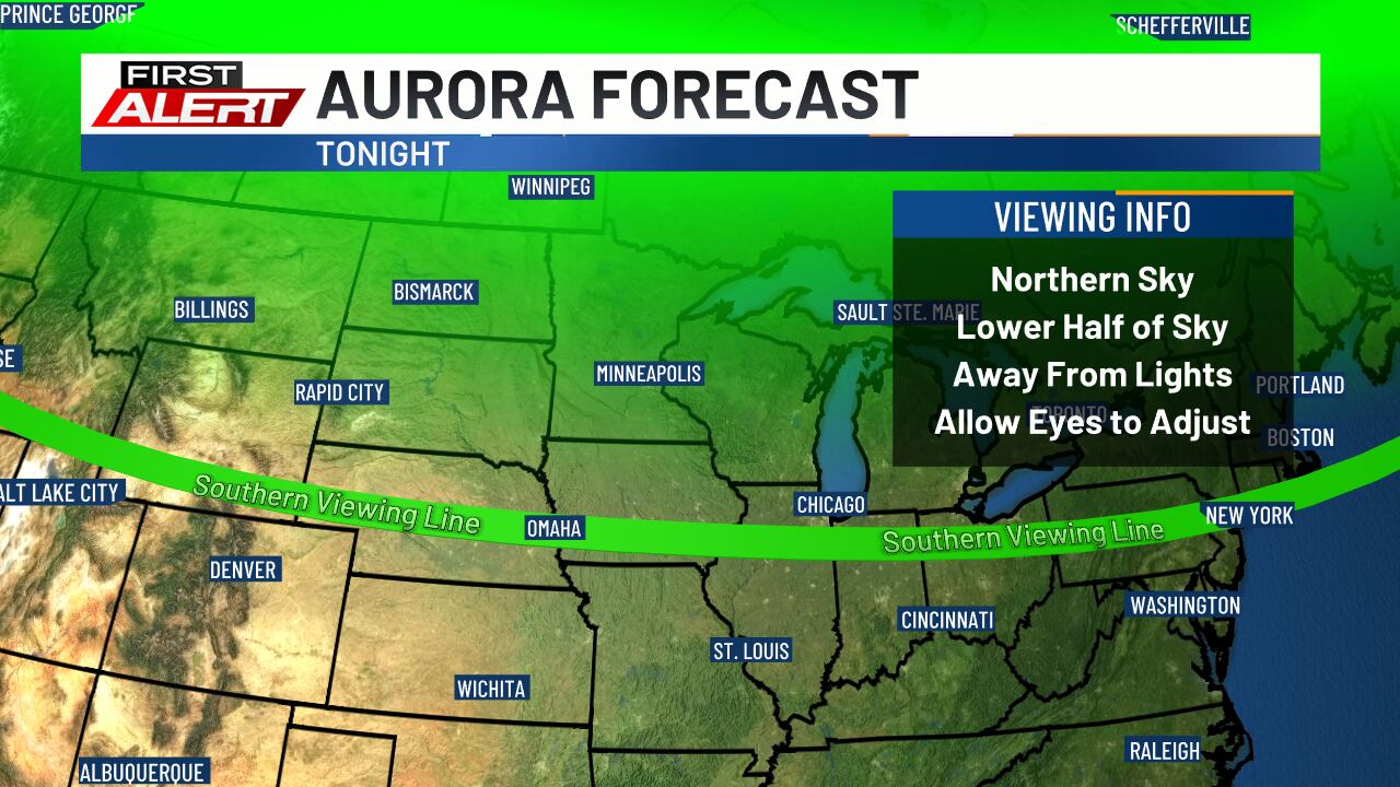 Conditions favorable for northern lights in eastern Iowa