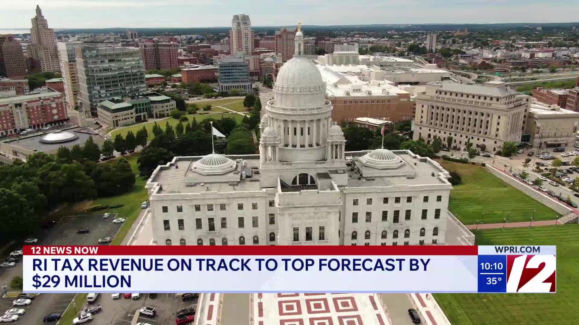 RI tax revenue on track to top forecast by $29 million