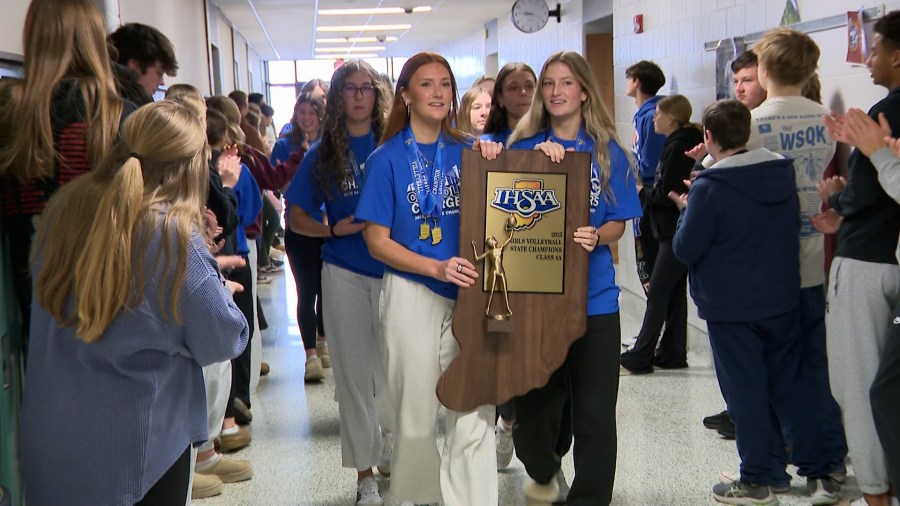 Carroll honors state champion volleyball & cheer teams
