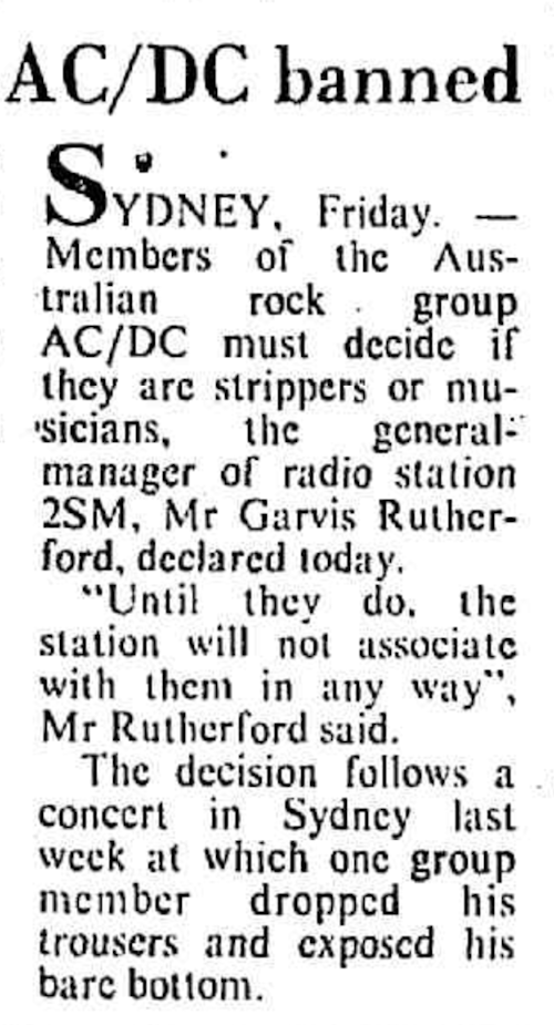How AC/DC’s 1975 debut shocked Australian culture