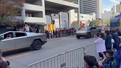 US: Tesla Cybertruck Spotted Among Marchers at Reno Veterans Day Parade