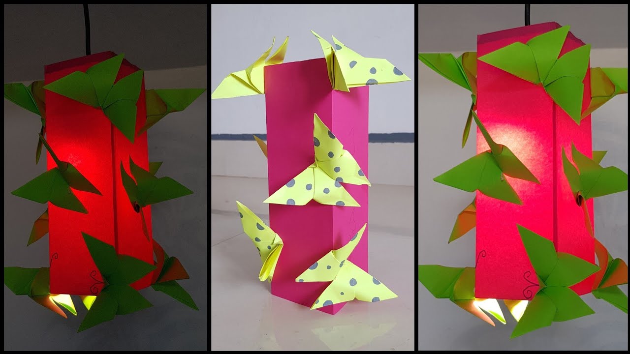 DIY Butterfly Hanging Lantern Lamp