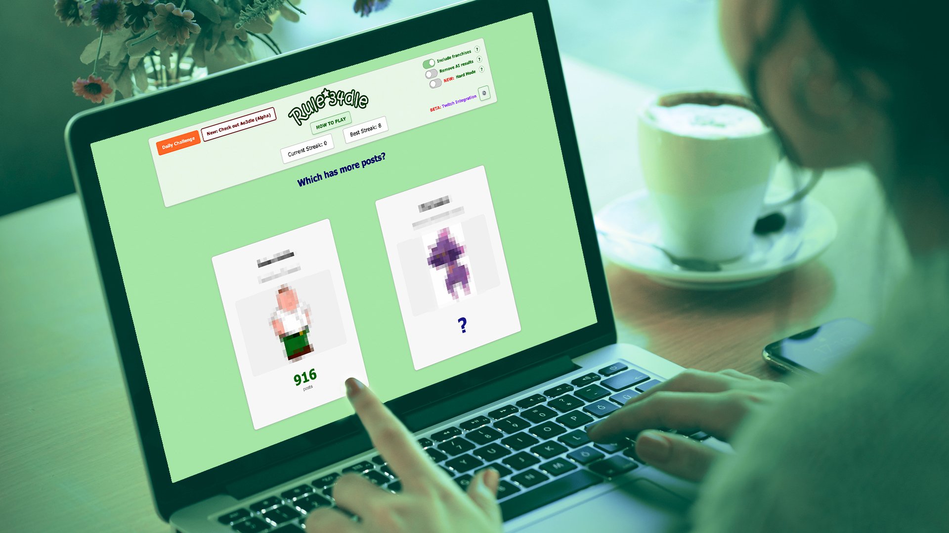 Rule34dle is a game that mashes up Wordle and smutty cartoon art