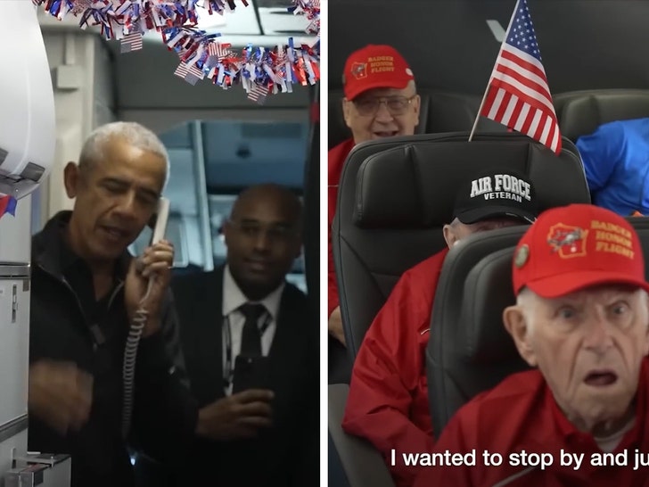 Barack Obama Surprises Plane Full of Veterans on Trip To Washington D.C.