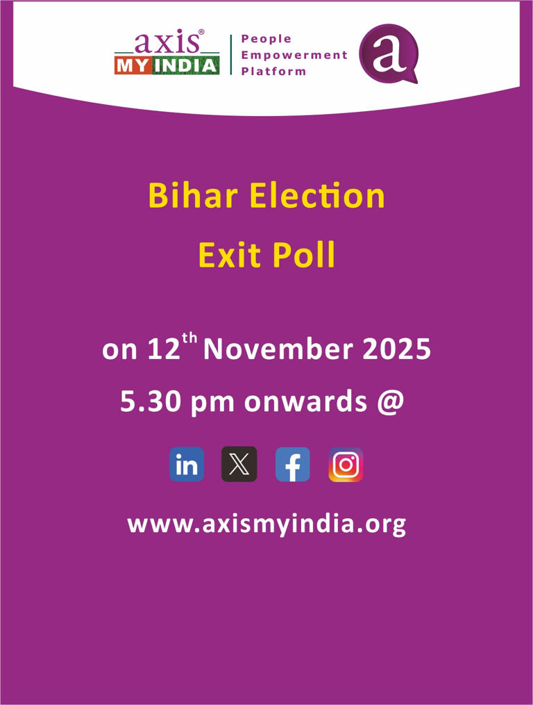 Bihar Exit Poll 2025: When is Pradeep Gupta's Axis My India releasing its predictions?