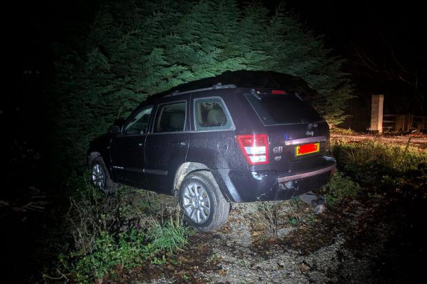 Police recover Jeep with false plates abandoned on roadside