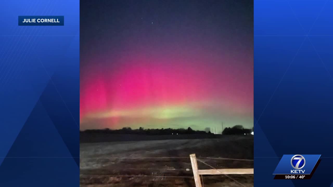 Northern lights in Nebraska and Iowa