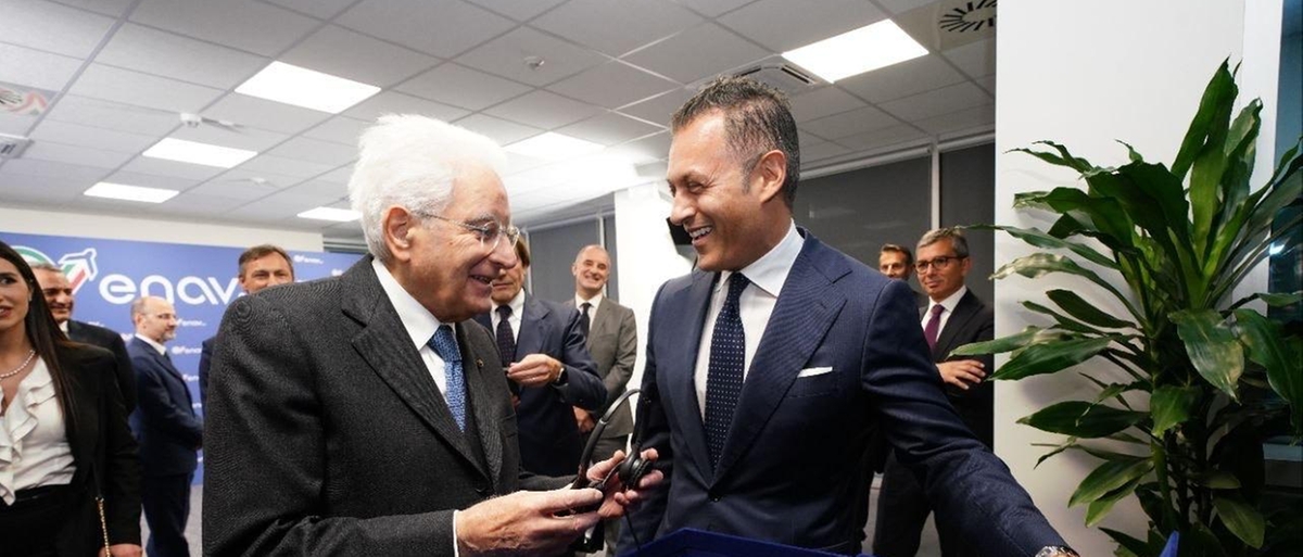 Mattarella in visita alla sede operativa di Enav
