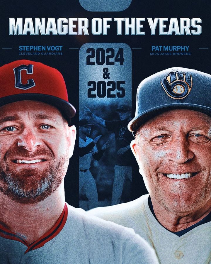 Vogt, Murphy First MLB Managers to Win Consecutive Awards in First Two ...
