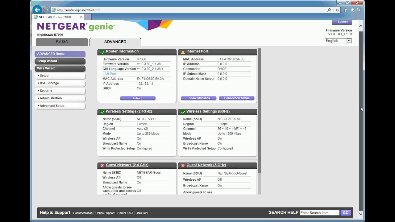Netgear R7000 set up screen video