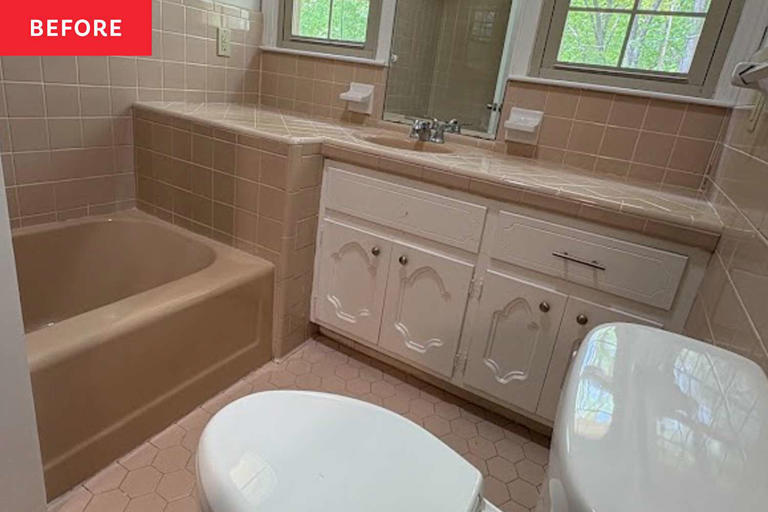 I Gave This Dated 1960s Bathroom a Functional Makeover with a Stunning Ceiling