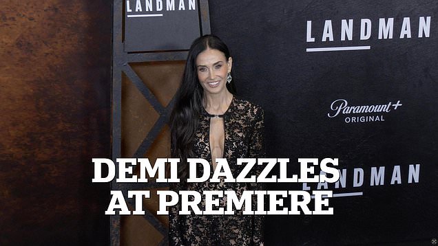 Demi Moore dazzles in lacy gown at 'Landman' season 2 premiere