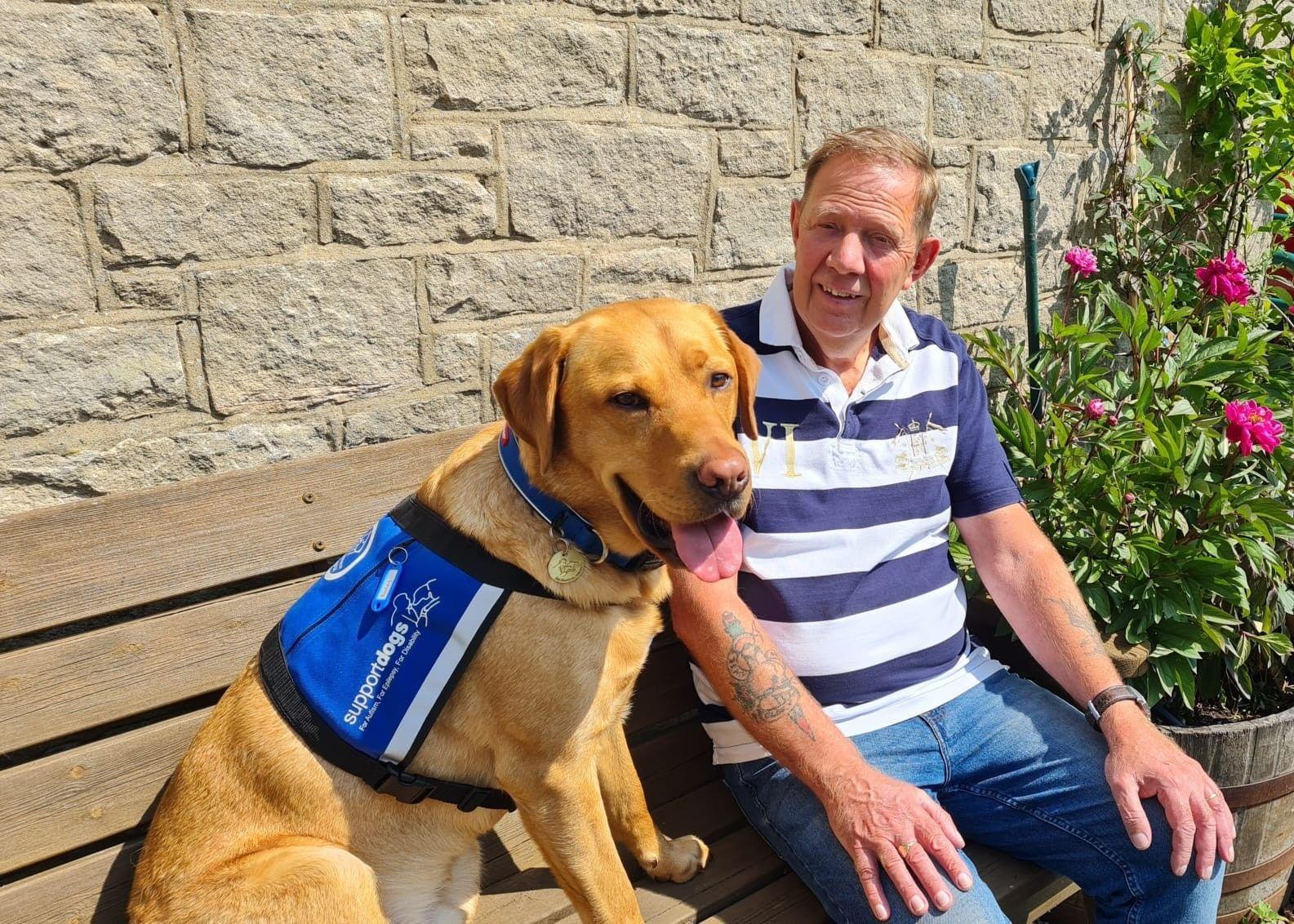 Support dog Bailey is veteran Stephen's protector