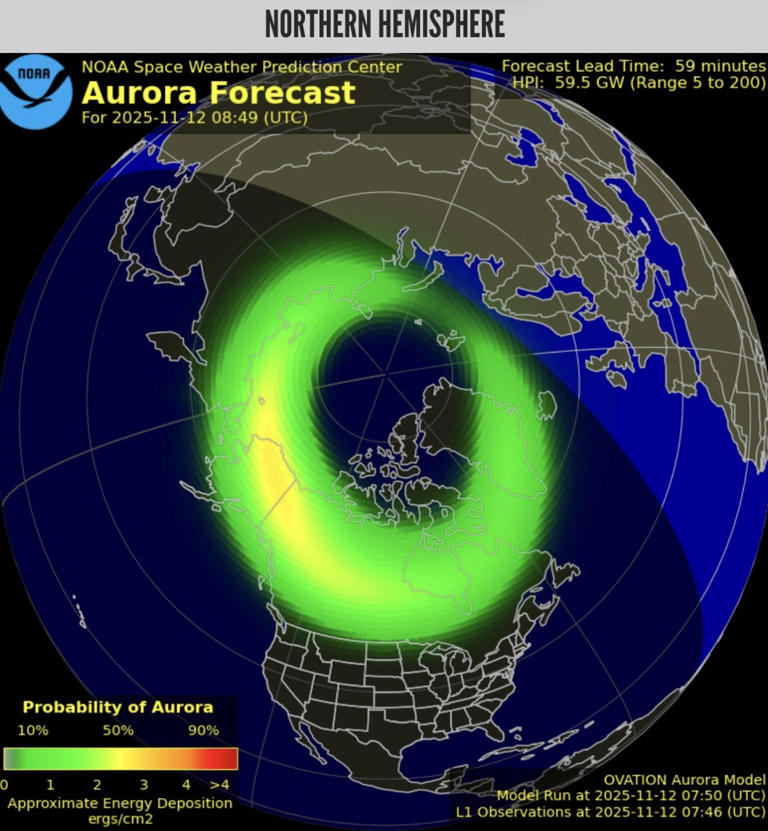 Best time to see the northern lights as UK hit by 'cannibal' solar storm