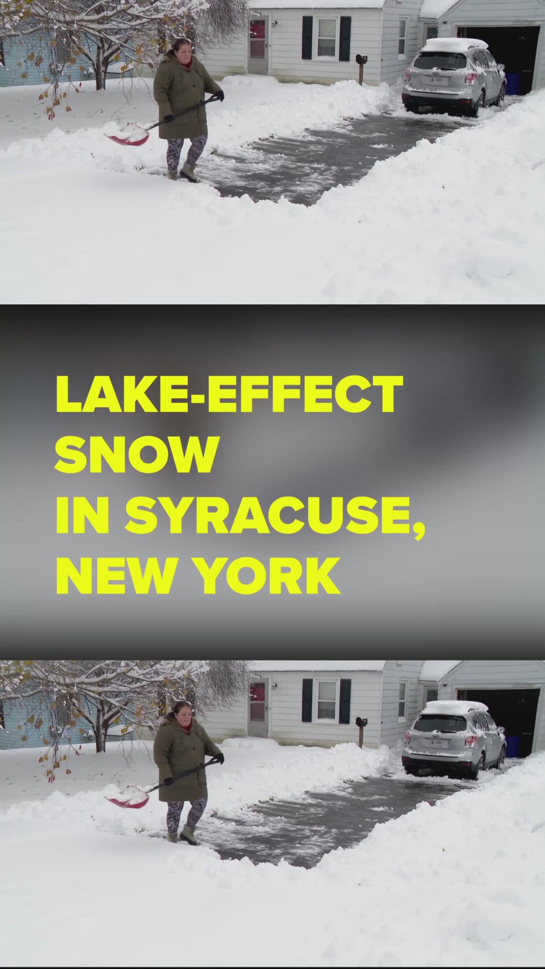 Lake effect snow in Syracuse, New York
