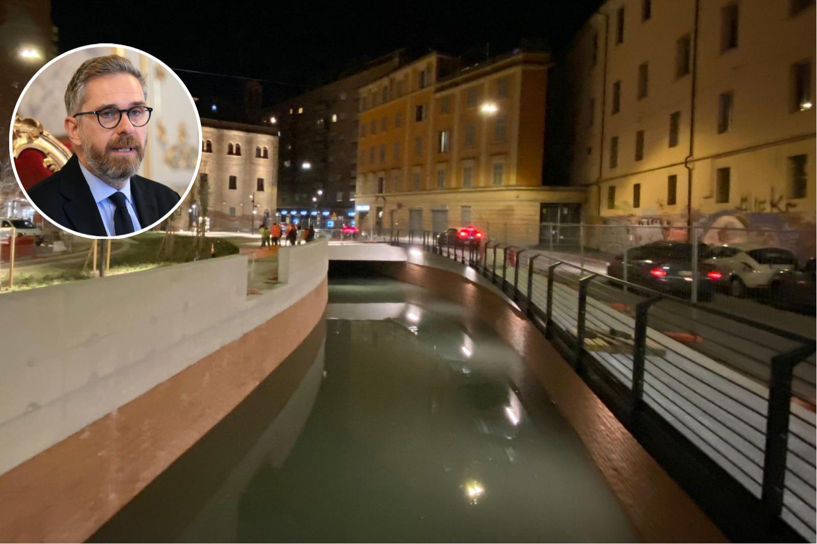 Tram, svelata la nuova via Riva Reno. Verde, luci, canale scoperto ...