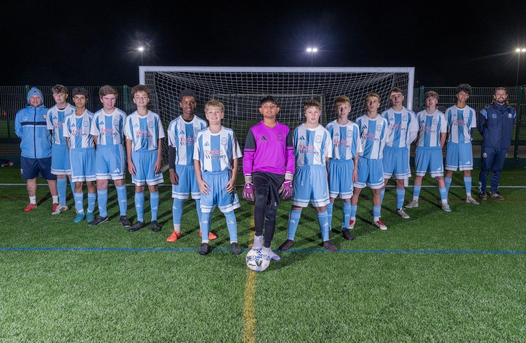 Mickleover football club scores donation from Derbyshire Housebuilder