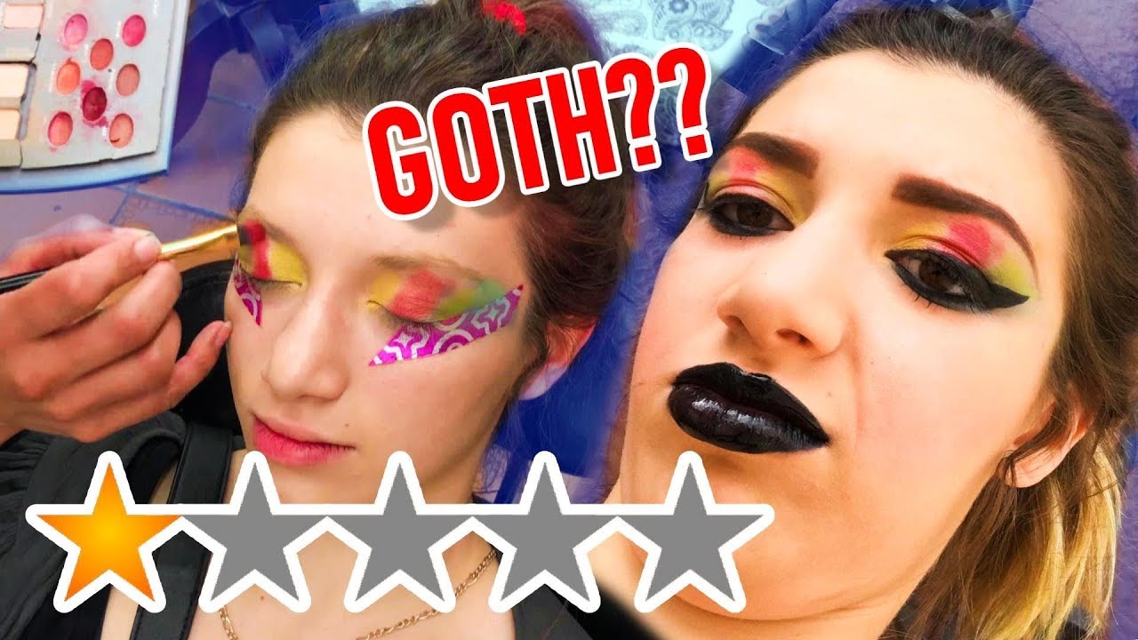 Going to the worst reviewed makeup artist to get a goth look