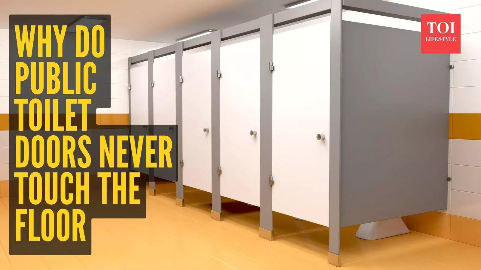 Why do public toilet doors never touch the floor