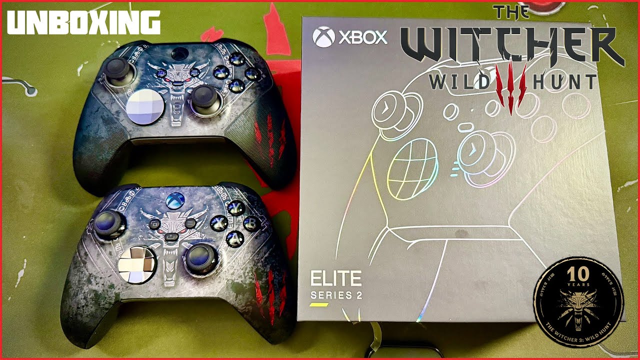 The Witcher 3 Wild Hunt 10th Anniversary Xbox Elite 2 Controller Unboxing